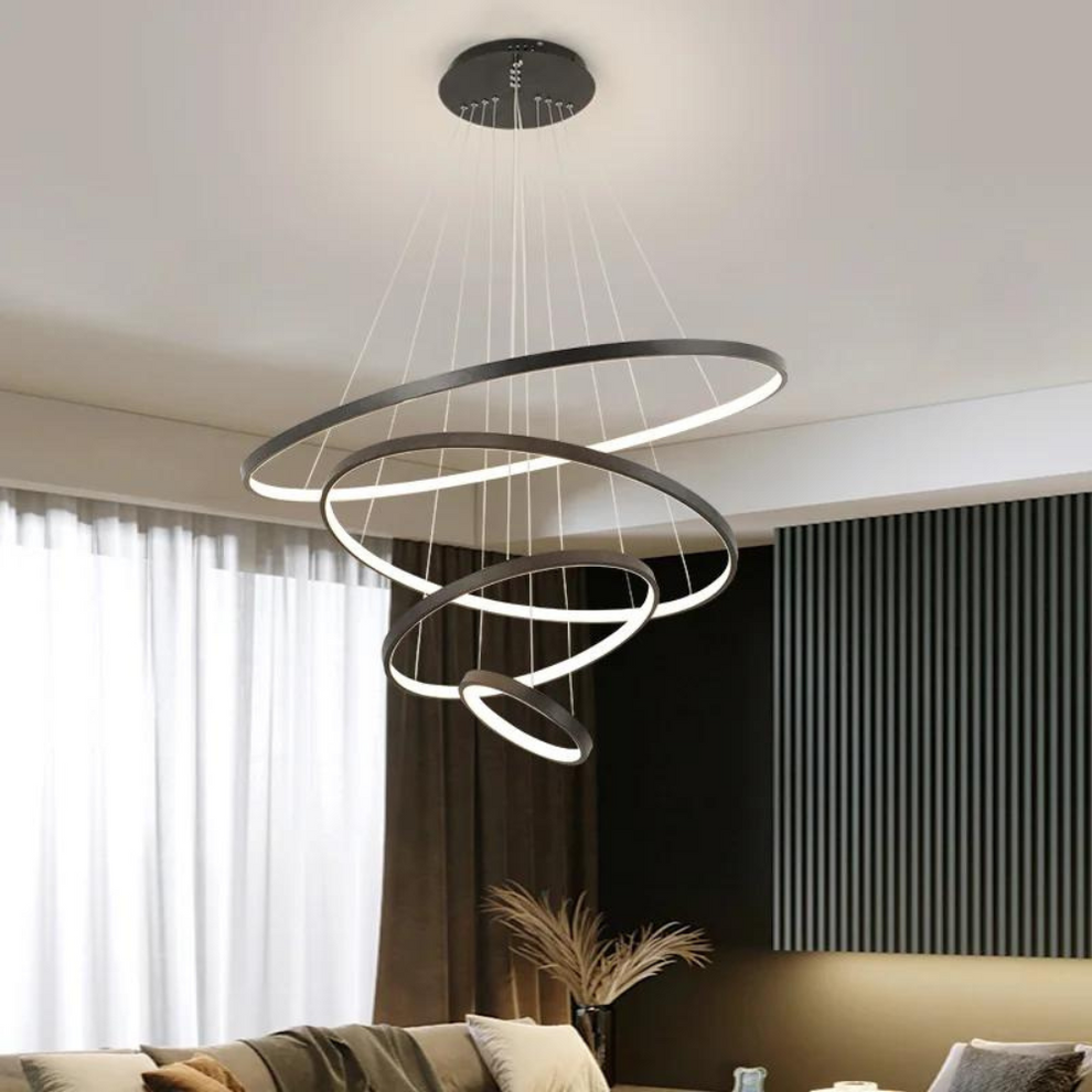 Modern LED Ring Chandelier – Hadley