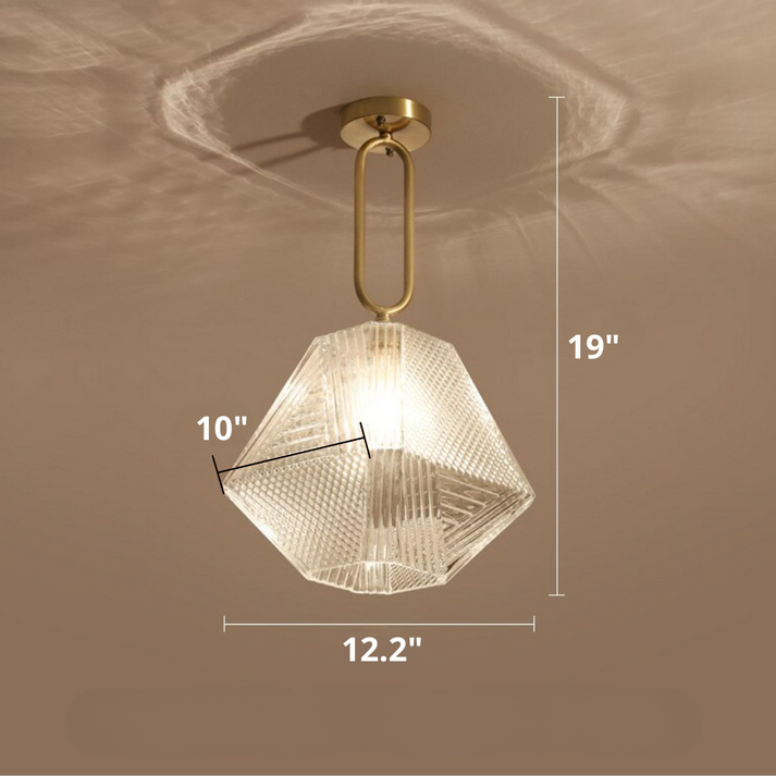 Modern Glass Crystal Ceiling Light – Hadley