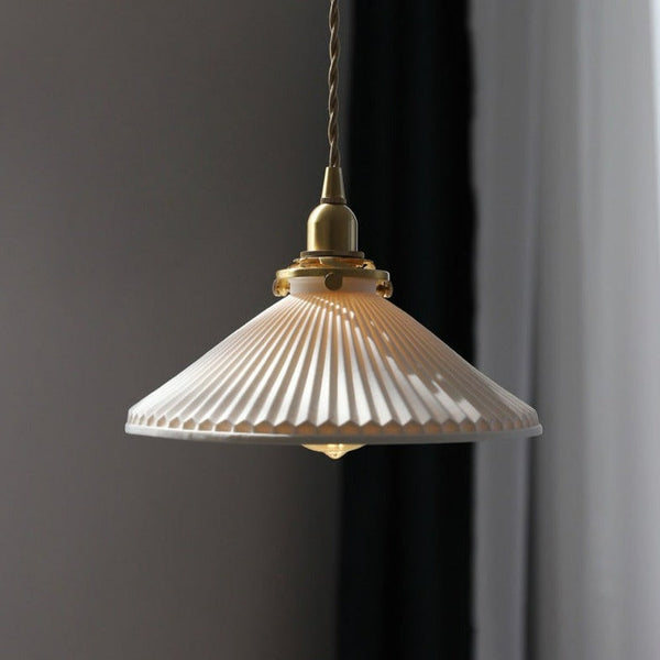 White Ceramic Pendant Light – Hadley
