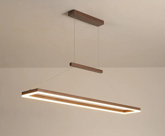 Modern Hanging Rectangular Frame LED Light Fixture – Hadley