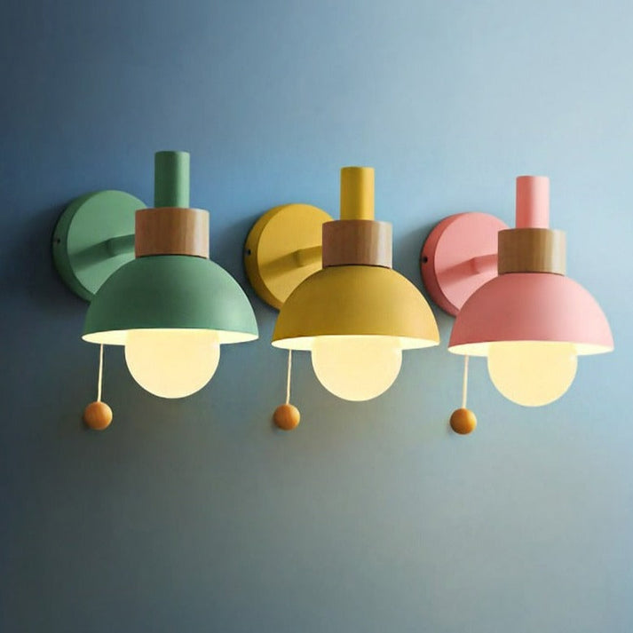 Colorful Nordic Pull Switch Wall Sconce – Hadley