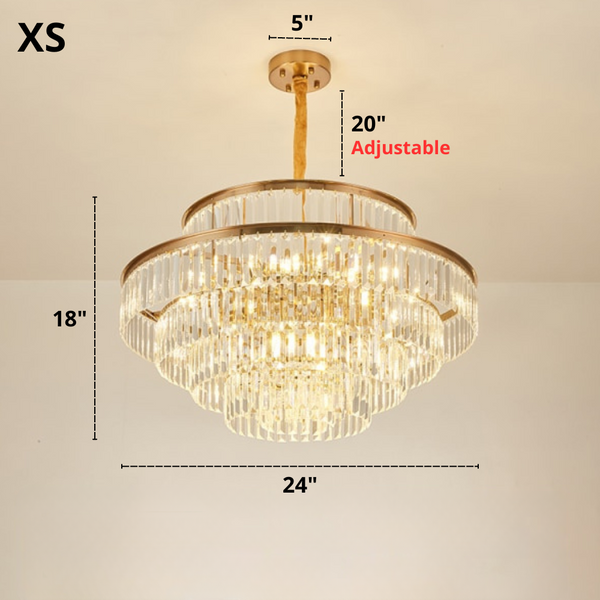 Modern Glass Crystal Chandelier – Hadley