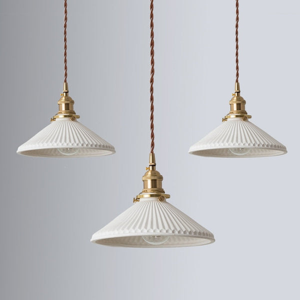 White Ceramic Pendant Light – Hadley