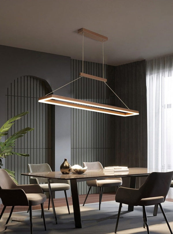 Modern Hanging Rectangular Frame LED Light Fixture – Hadley