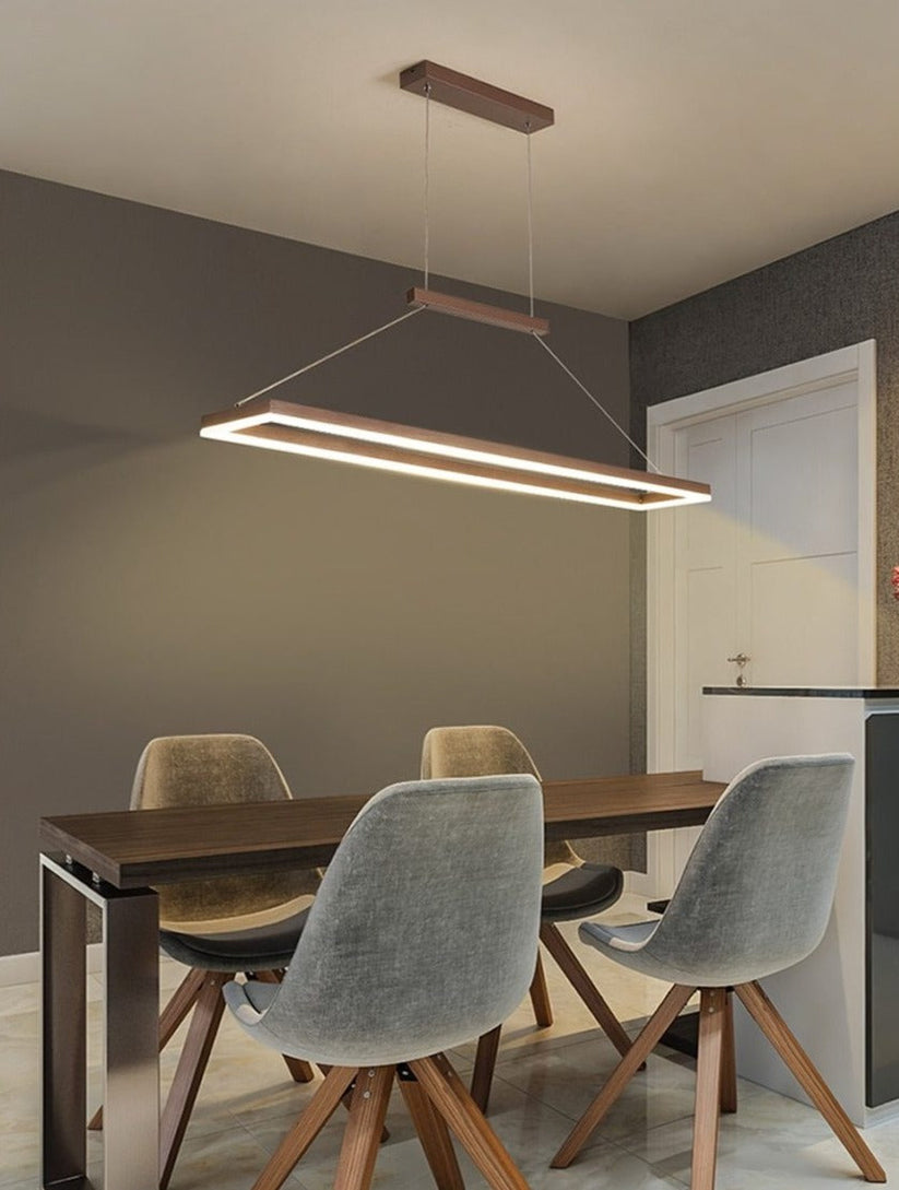 Modern Hanging Rectangular Frame LED Light Fixture – Hadley