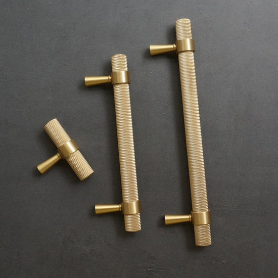 Modern Textured Brass Cabinet and Drawer Handles – Hadley